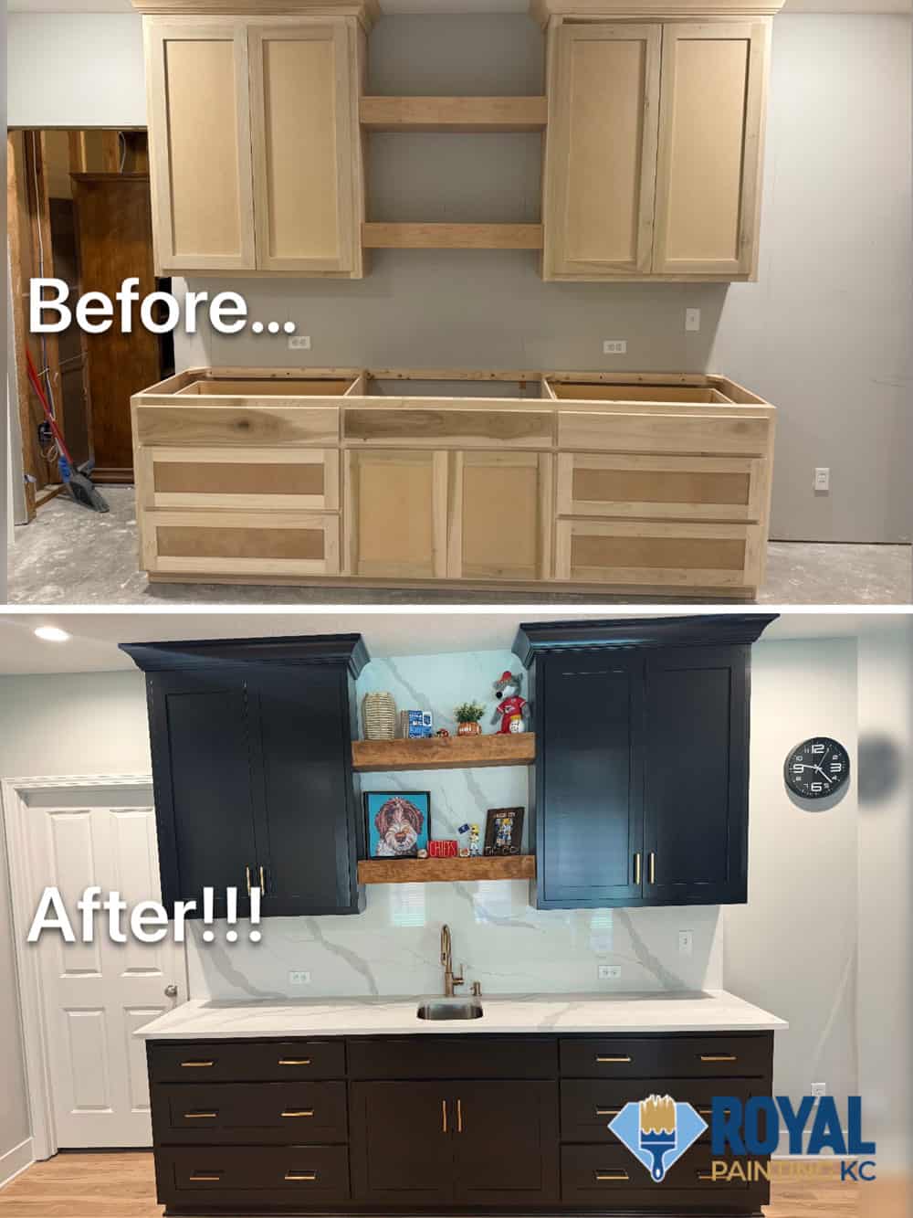 New Cabinet Paint - Royal Painting KC
